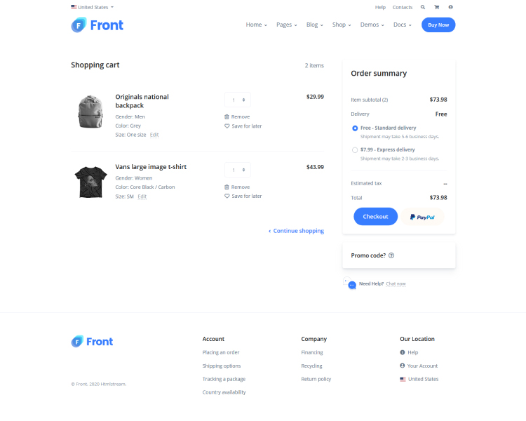 Home Page | Front - Responsive Website Template