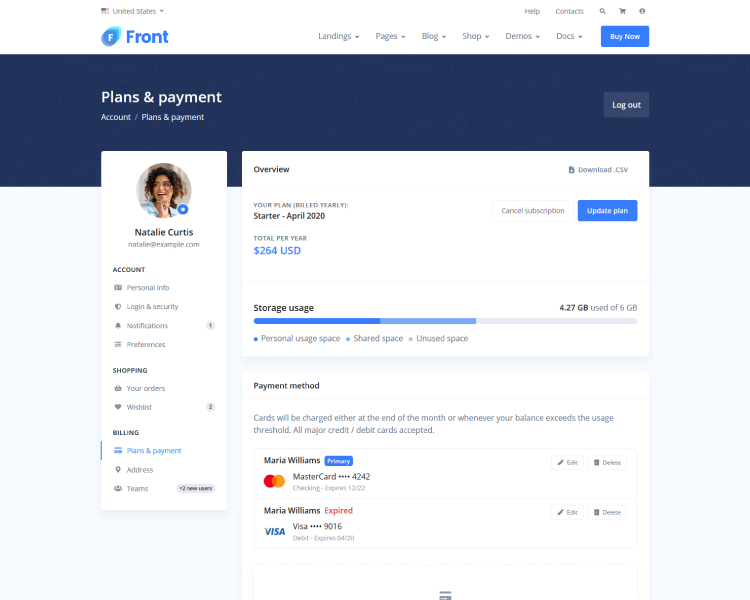 Home Page | Front - Responsive Website Template